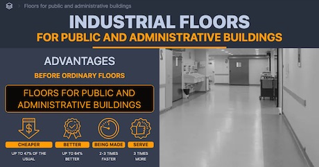 Floors for public and administrative buildings